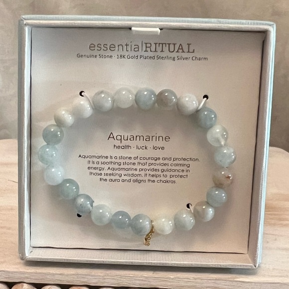 Essential Ritual | Jewelry | Essential Ritual Aquamarine Bracelet ...